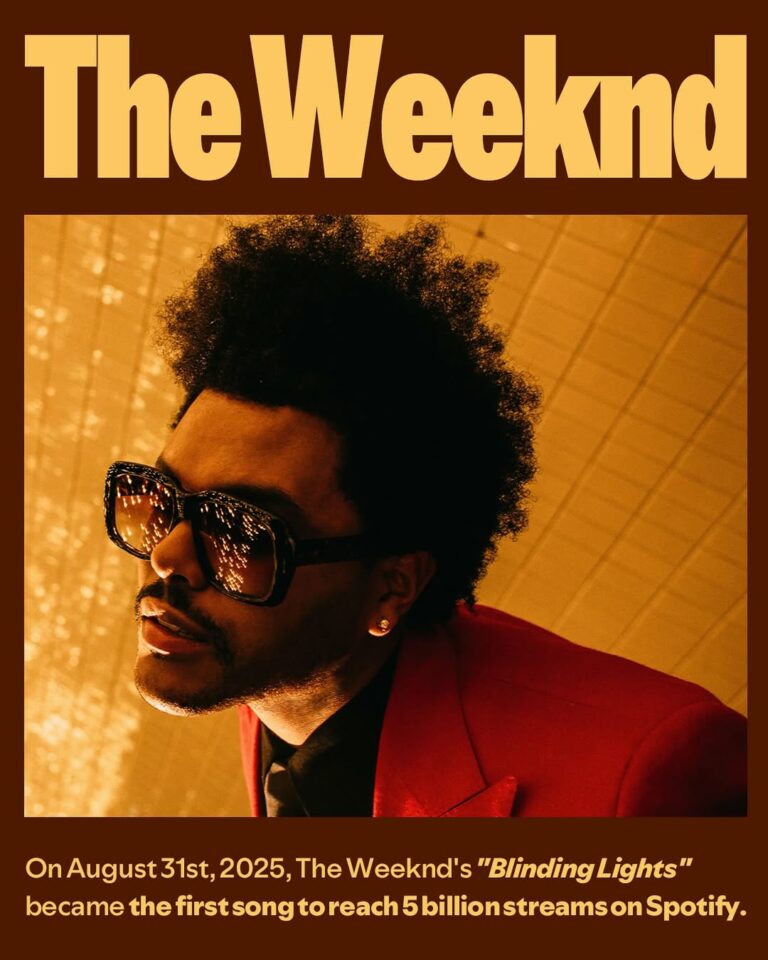 « Blinding Lights » de The Weeknd devient le premier titre de l'histoire à atteindre 5 milliards ...